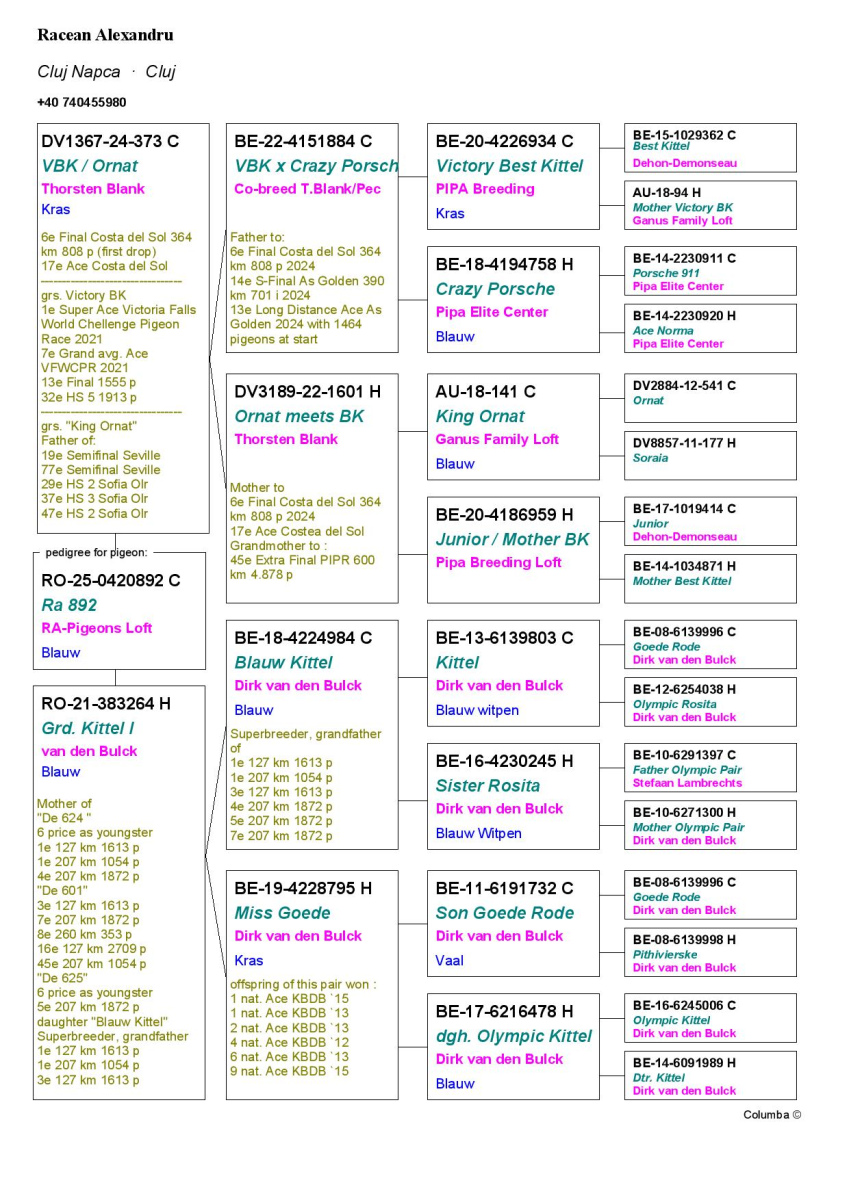 RO 25 420892 RA Pigeons Loft - Thorsten Blank/ Dir ... - RacePigeons.ro